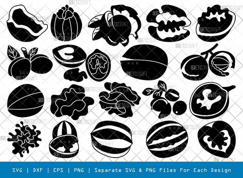 Walnut Silhouette Svg Cricut Cut Files Png Bundle, SB01033 - So Fontsy