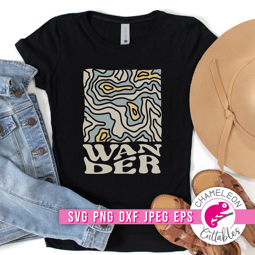 Wander Map Hiking Outdoor svg png dxf eps jpeg - So Fontsy