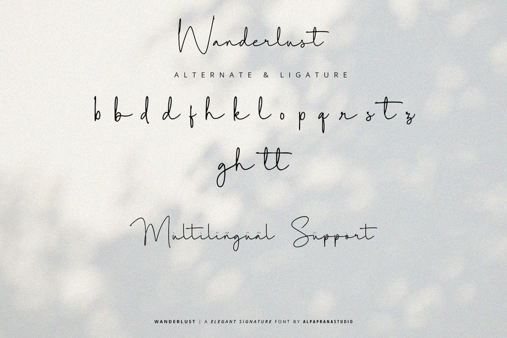 Wanderlust - Signature Font - So Fontsy