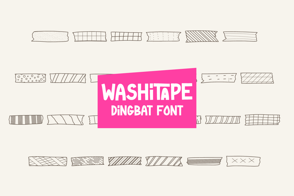 Washitape - Dingbat Font - So Fontsy