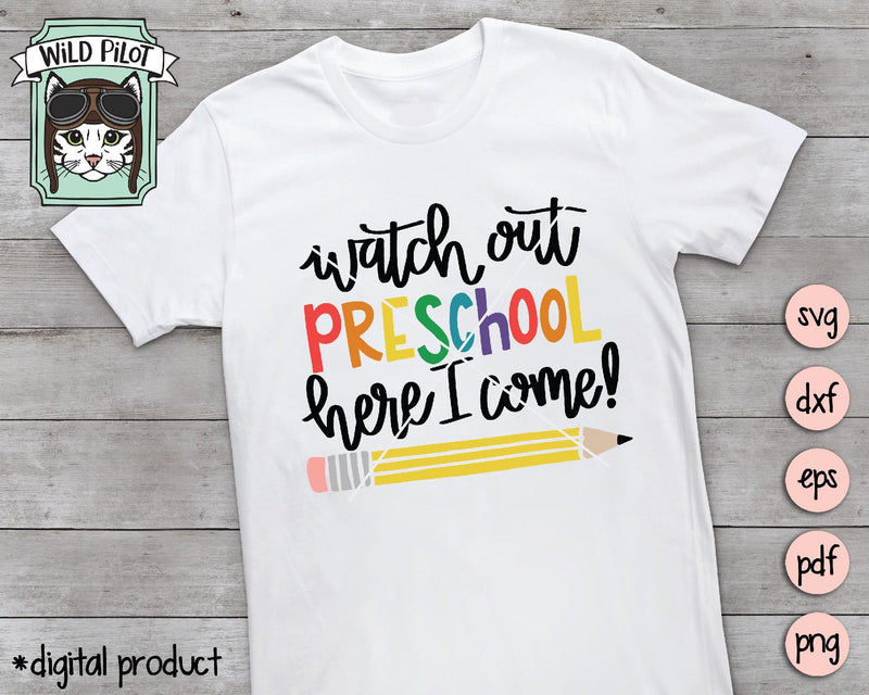 Watch Out Preschool SVG Cut File - So Fontsy