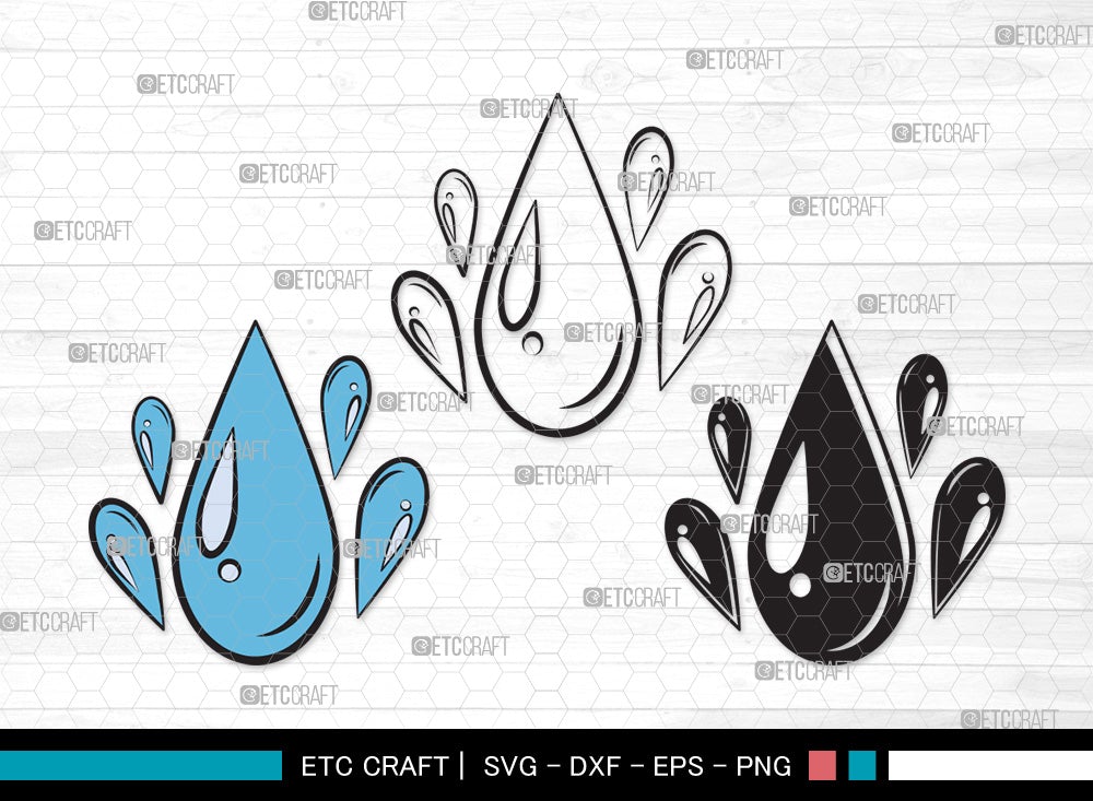 Water Droplets SVG | Droplets Svg | Drop Svg | Raindrop Svg | Water ...