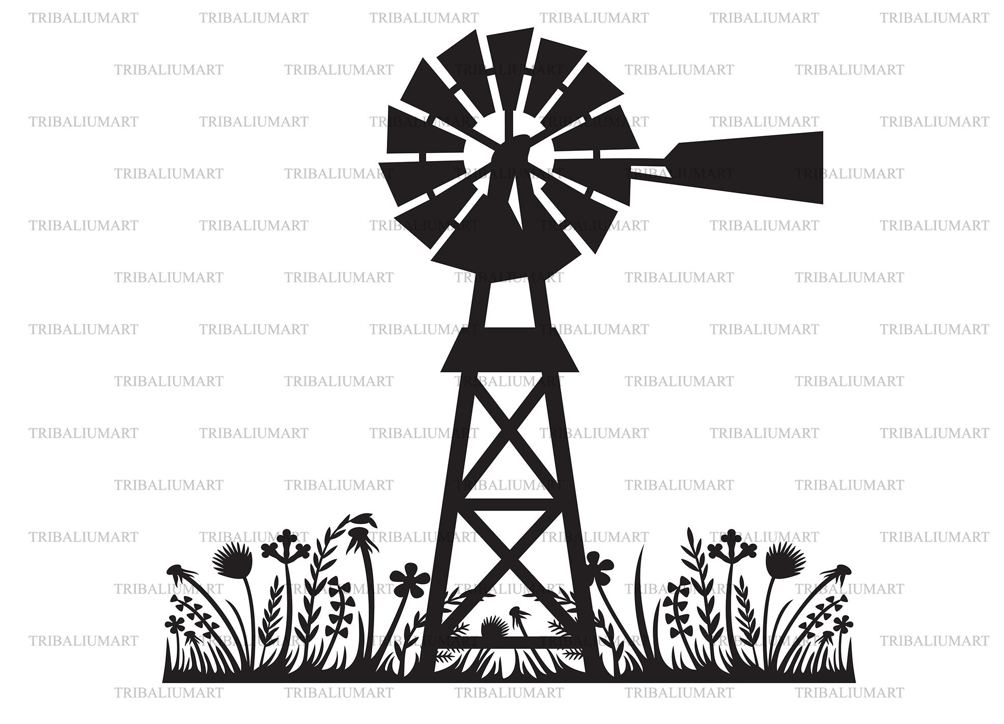 Windmill Stencil