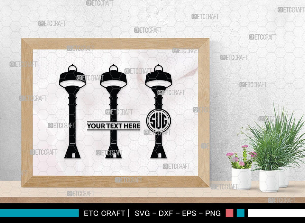Water Tower Monogram, Water Tower Silhouette, Water Tower SVG, Gilbert ...