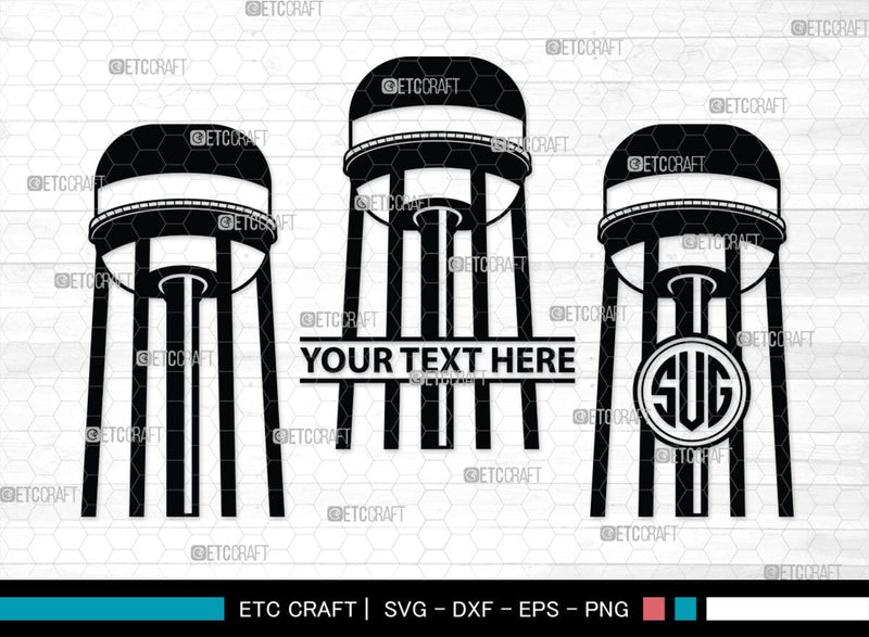 Water Tower Monogram, Water Tower Silhouette, Water Tower SVG, Gilbert ...