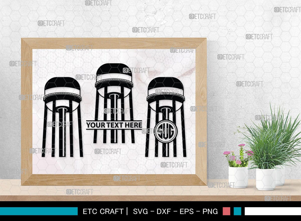 Water Tower Monogram, Water Tower Silhouette, Water Tower SVG, Gilbert ...