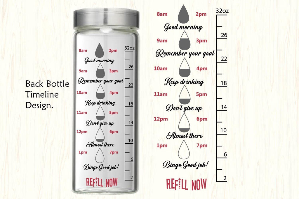 Water tracker svg, water tracker sublimation design - So Fontsy