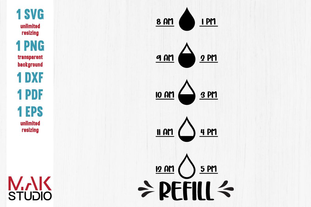 Water tracker svg, Water tracker svg file, Water tracker refill svg ...