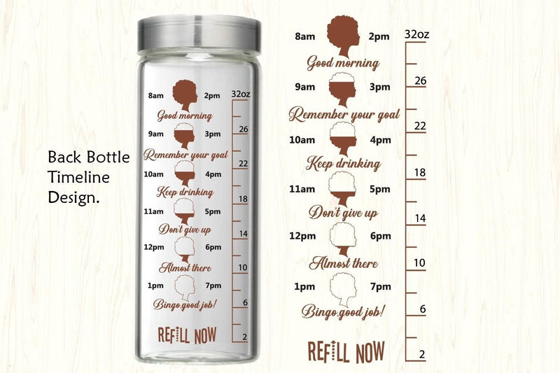 Water tracker, Water tracker svg,black woman water tracker - So Fontsy