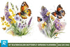 Watercolor Butterfly and Spring Flowers Bundle - So Fontsy