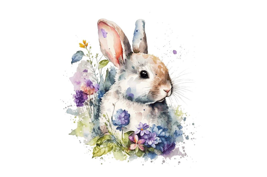 Watercolor easter bunny Bundle - So Fontsy