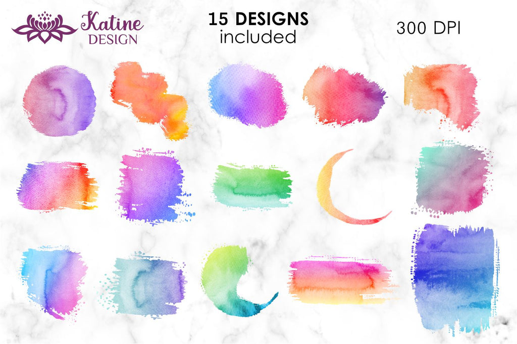 Watercolor Sublimation Backgrounds Bundle Paint splash, watercolor ...