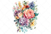 Watercolor White Floral Bouquet Clipart Bundle, Sublimation, Floral ...