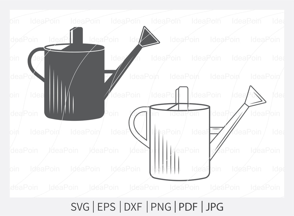 Watering Can SVG File, Watering Can Silhouette, Watering Can Vector ...