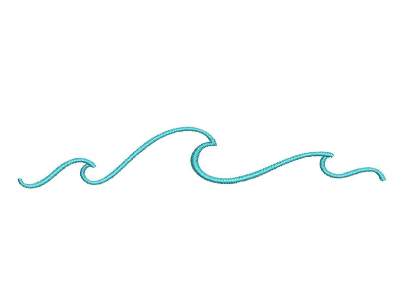 Wave Embroidery Design, Ocean Embroidery, Surf Embroidery File, Seaside ...