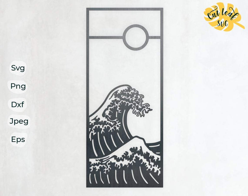 Wave svg, dxf files for plasma, cnc files for wood, japanese svg ...
