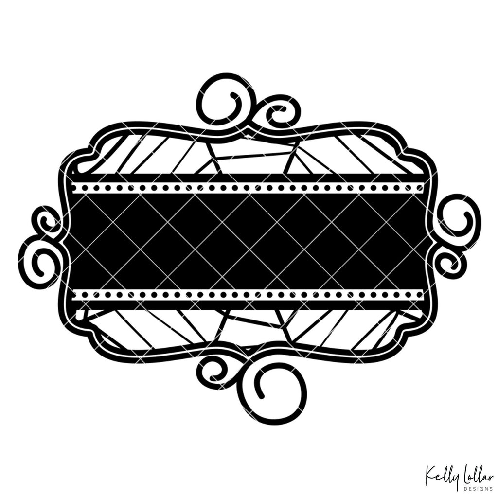 Webbed Split Monogram Frame - So Fontsy