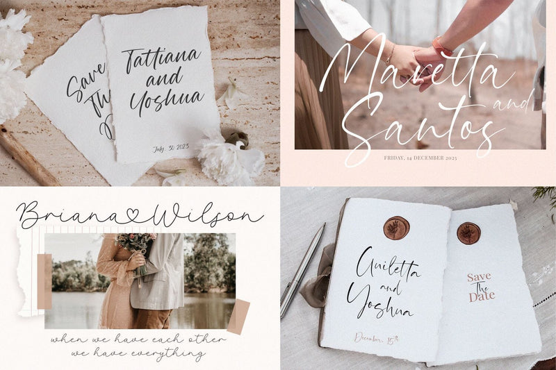 WEDDING FONT BUNDLE - So Fontsy