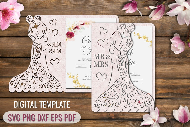 Wedding invitation templates SVG Bundle - So Fontsy