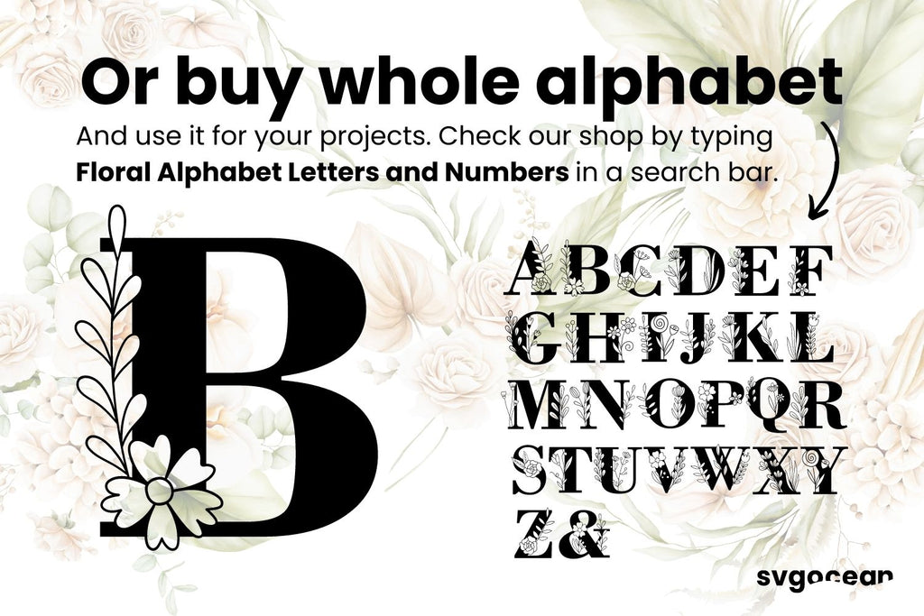 Wedding Letter B SVG - So Fontsy
