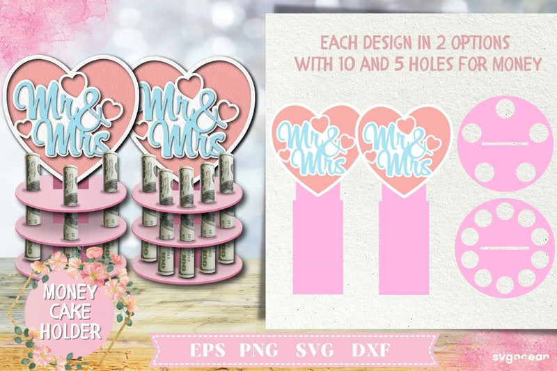 Wedding Money Cake | Bridal Shower | Layered SVG - So Fontsy