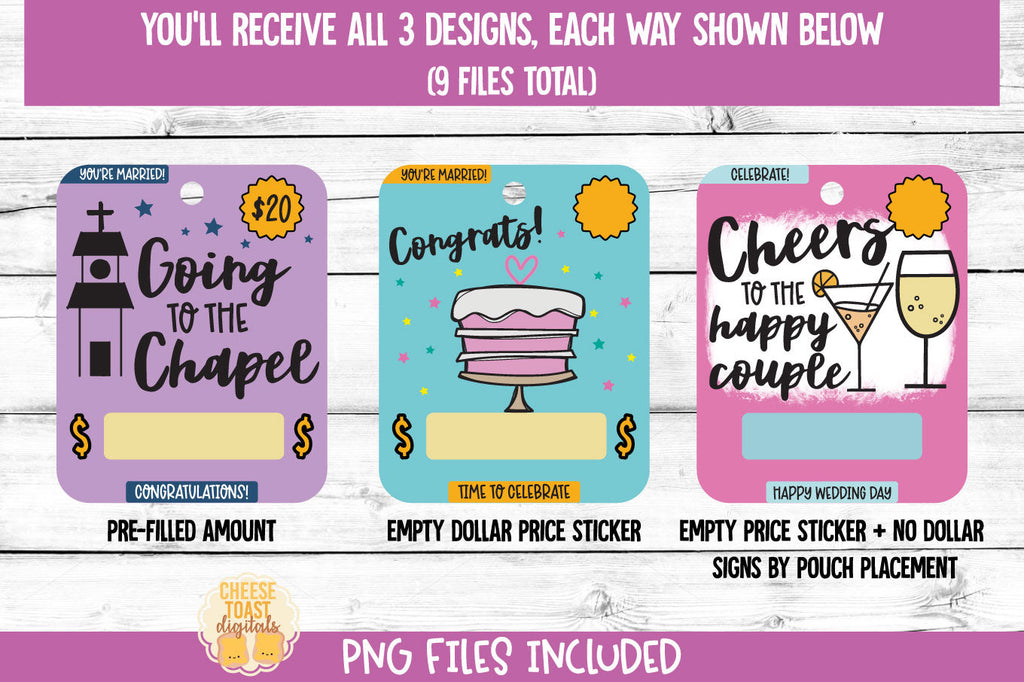 Wedding Money Card PNG Designs | Printable Wedding Gift - So Fontsy