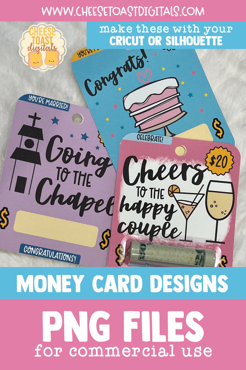 Wedding Money Card PNG Designs | Printable Wedding Gift - So Fontsy