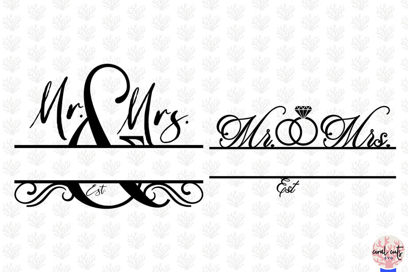 Wedding Monogram Bundle EPS SVG DXF JPG PNG - So Fontsy