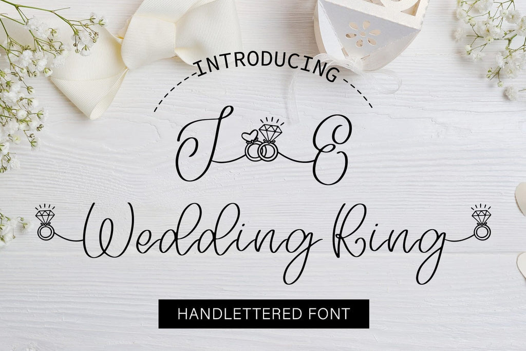 Wedding Ring - Handwritten Script Font - So Fontsy