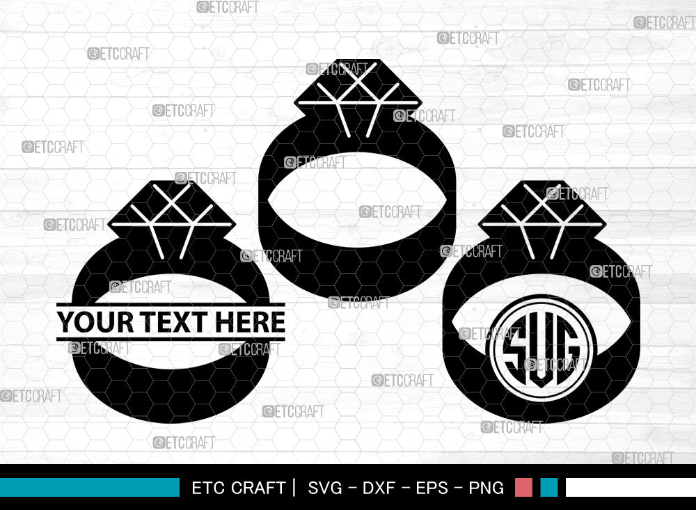 Wedding Ring Icons Monogram, Wedding Ring Svg, Ring Svg, Wedding Rings ...