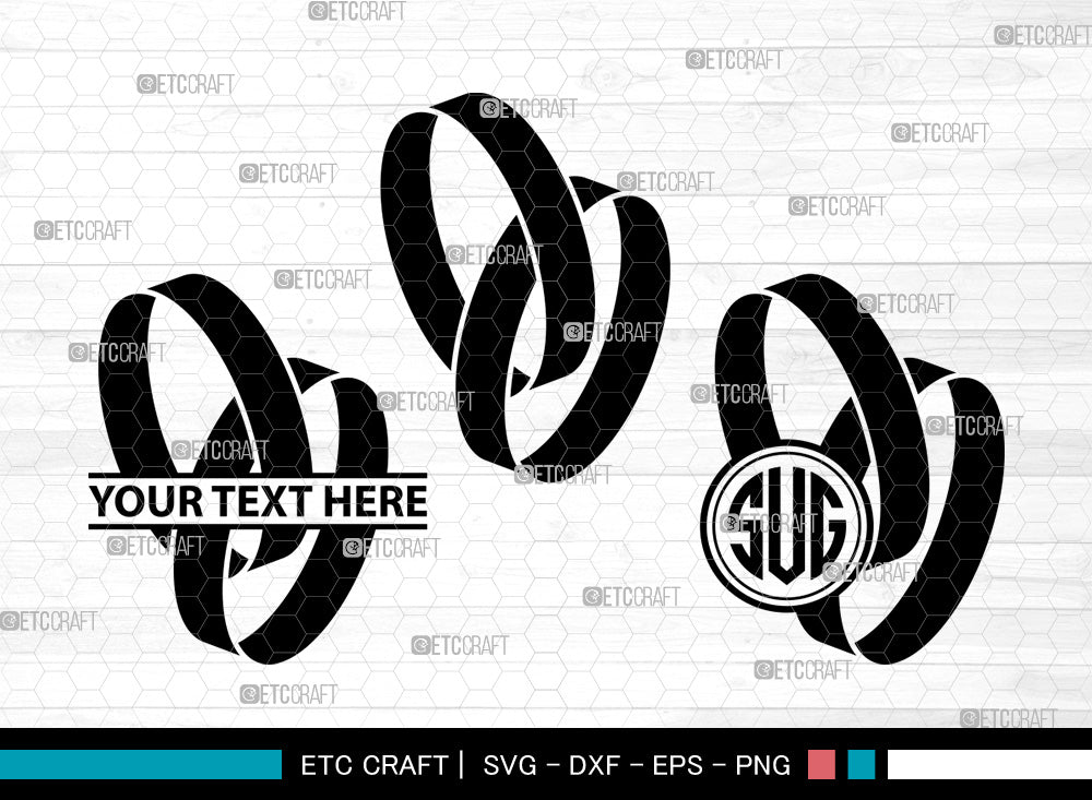 Wedding Ring Icons Monogram, Wedding Ring Svg, Ring Svg, Wedding Rings ...