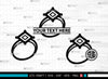 Wedding Ring Monogram, Wedding Ring Silhouette, Diamond Ring SVG, Ring ...