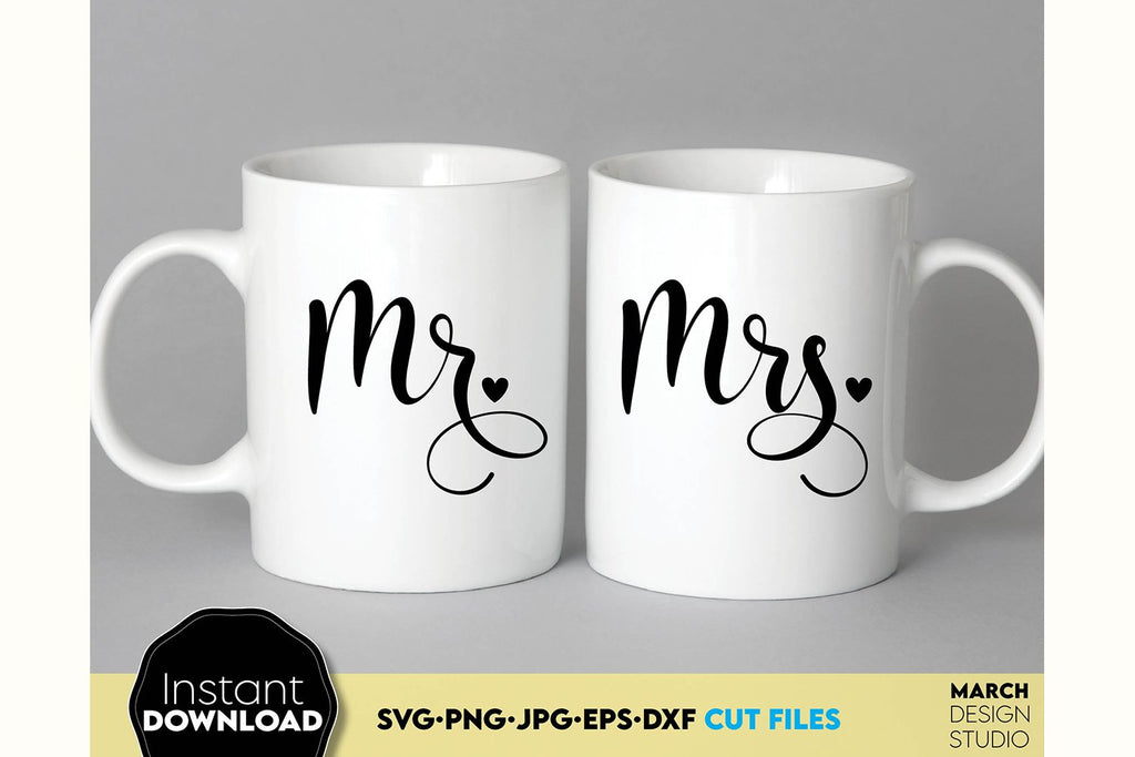 Wedding Shirts | Mr and Mrs Shirt SVG | Just Married PNG - So Fontsy