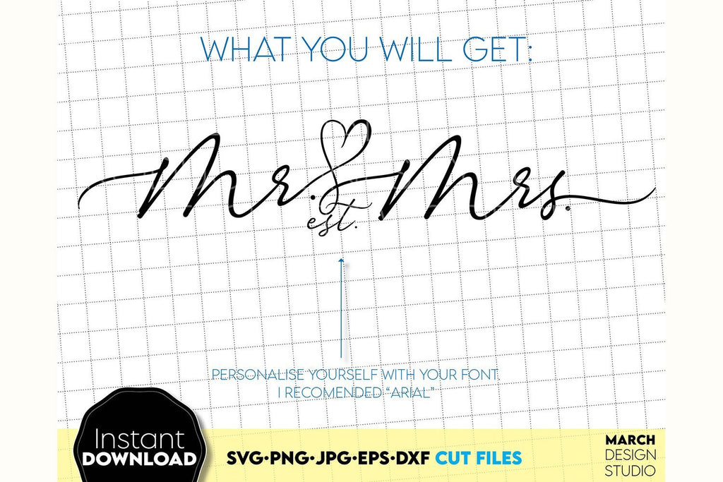 Wedding Shirts | Mr and Mrs Shirt SVG | Just Married PNG - So Fontsy