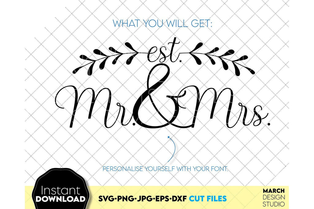 Wedding Shirts | Mr and Mrs Shirt SVG | Just Married PNG - So Fontsy