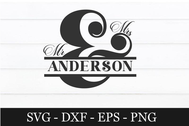 Wedding Split Monogram Svg / png Designs - So Fontsy