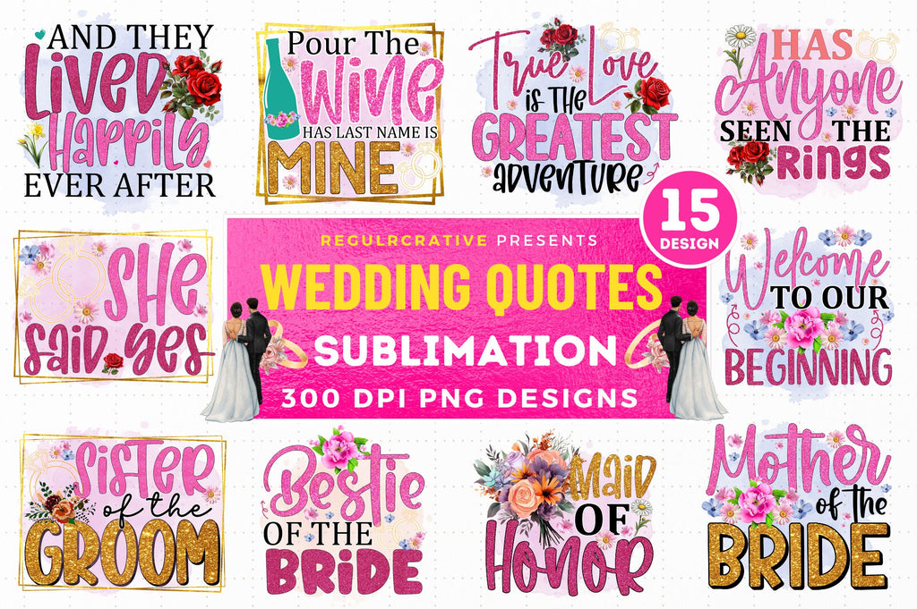 Wedding Sublimation Bundle - So Fontsy