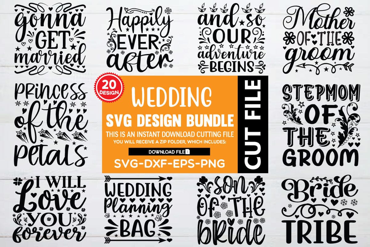 Wedding SVG Bundle - So Fontsy