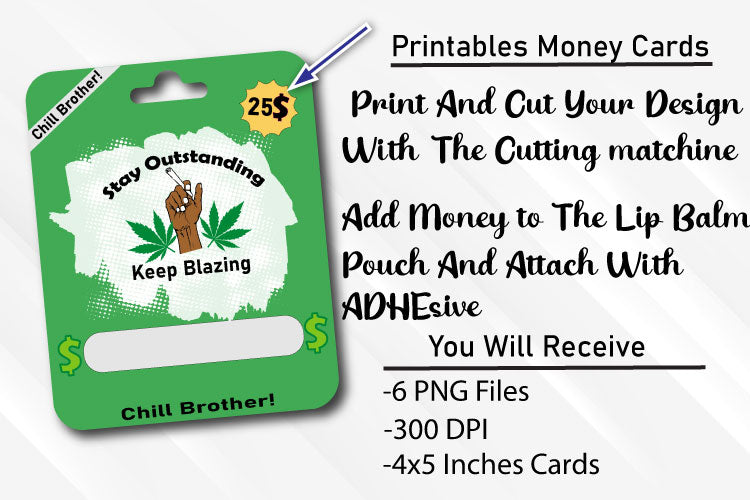 Weed Money Card Design - 5Unique Weed Gift Cards PNG - So Fontsy