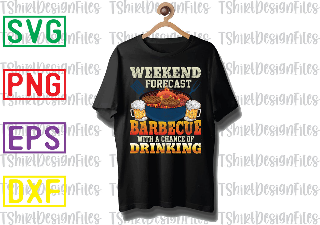 Weekend Forecast Barbecue with a Chance of Drinking Svg, Barbecue ...