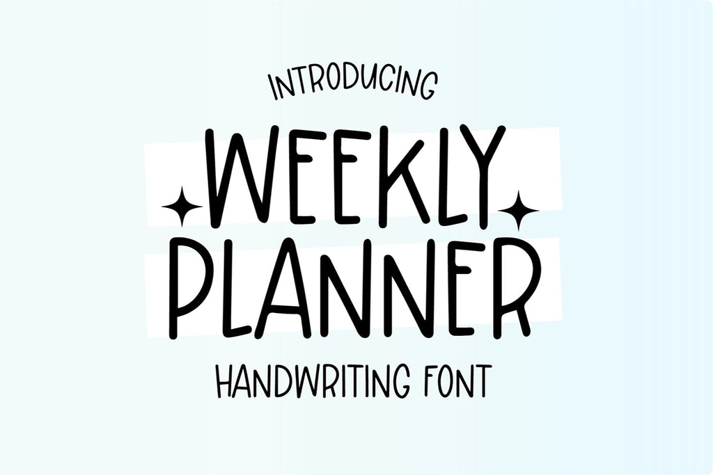 Weekly Planner Handwriting Font - So Fontsy