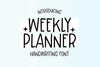 Weekly Planner Handwriting Font - So Fontsy