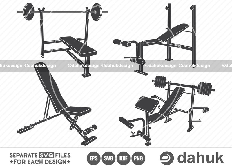 Weight Bench SVG, Weight bench icons, Weight bench vector SVG icon ...