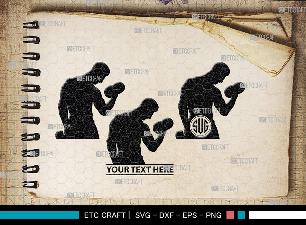 Weight Lifting Man Monogram, Weight Lifting Man Silhouette, Weight ...