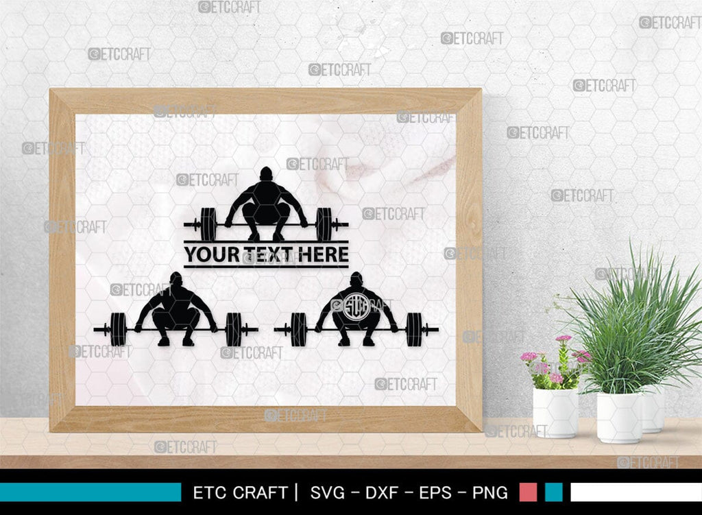 Weight Lifting Man Monogram, Weight Lifting Man Silhouette, Weight ...