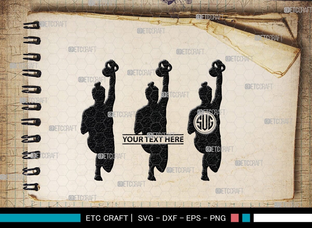 Weight Lifting Man Monogram, Weight Lifting Man Silhouette, Weight ...