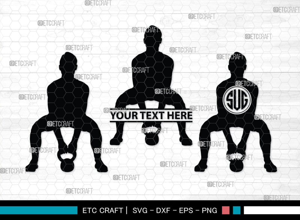 Weight Lifting Man Monogram, Weight Lifting Man Silhouette, Weight ...