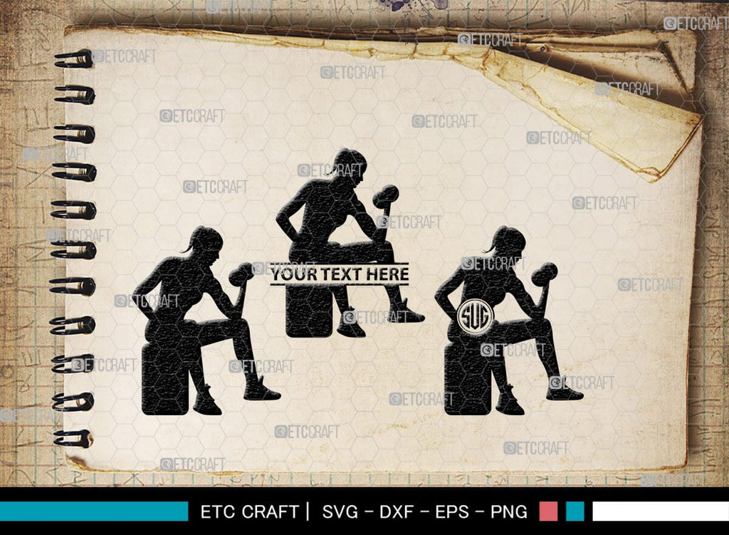 Weight Lifting Women Monogram, Weight Lifting Women Silhouette, Weight ...