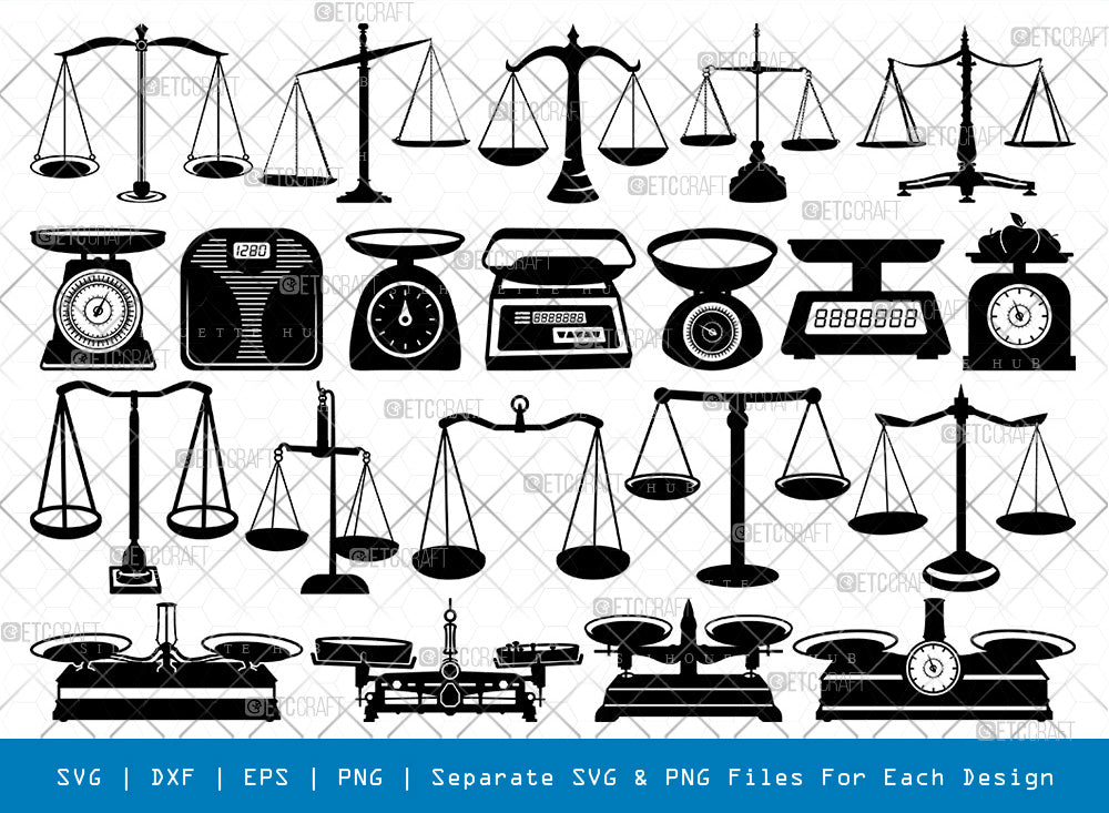 Weight Scale SVG, Weighter Silhouette, Balance Svg, Law Balance Svg ...