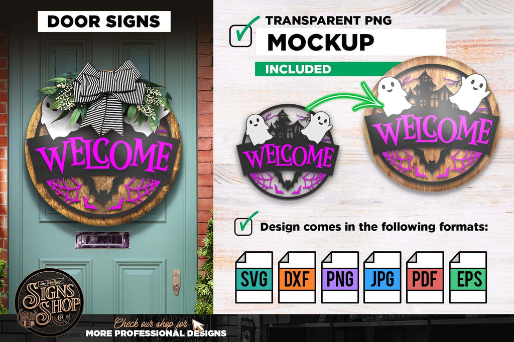 Welcome 3D sign | Halloween SVG Sign - So Fontsy